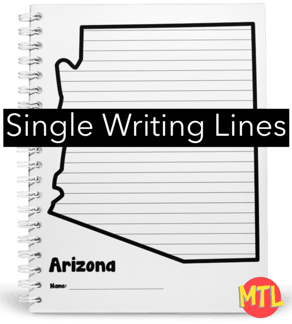 Arizona Notebooking | Unique State Shaped Writing Paper - Homeschool ...